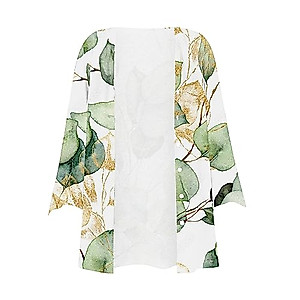 KSODFNXH Cardigan for Women Dressy 3/4 Sleeve Butterfly Printed Button Up Coat Tops Casual Comfy Loose Cardigan Tops