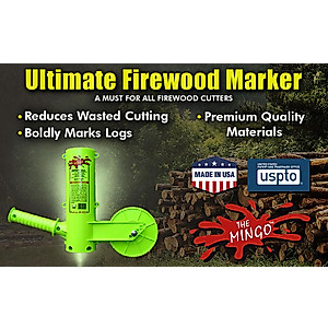 Mingo Marker Firewood Bundle - Chainsaw accessories - Firewood Measuring Tool - Log Holder for Cutting Firewood - Logging Tools and Equipment - Includes 14" 16" and 18" Wheel Marker and Extra Trigger