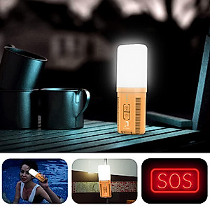 Portable Camping Shower, Handheld Camp Pump with Rechargeable 4400mAH Battery and 130LM Lighting Device for Outdoor Camping,Hiking,Traveling