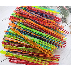 400PCS Disposable Plastic Cocktail Picks Fruit Forks, Mini Cake Forks Sticks Party Supplies, Tasting Appetizer Plates Picks Dessert Forks (Multicolor)