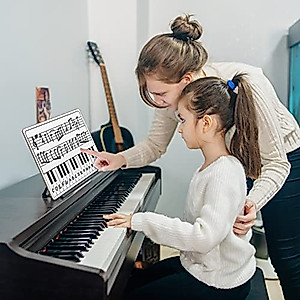 5 Pack 11 x 14 Inch Piano Board Dry Erase White Boards Lapboard l Double Sided Music Staff whiteboard for Kids Students, Musicians and Home (5 Erasers Included)