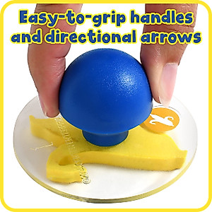 READY 2 LEARN Giant Stampers - Vegetables - Set of 6 - Easy to Hold Foam Stamps for Kids - Arts and Crafts Stamps for Displays, Posters, Signs and DIY Projects