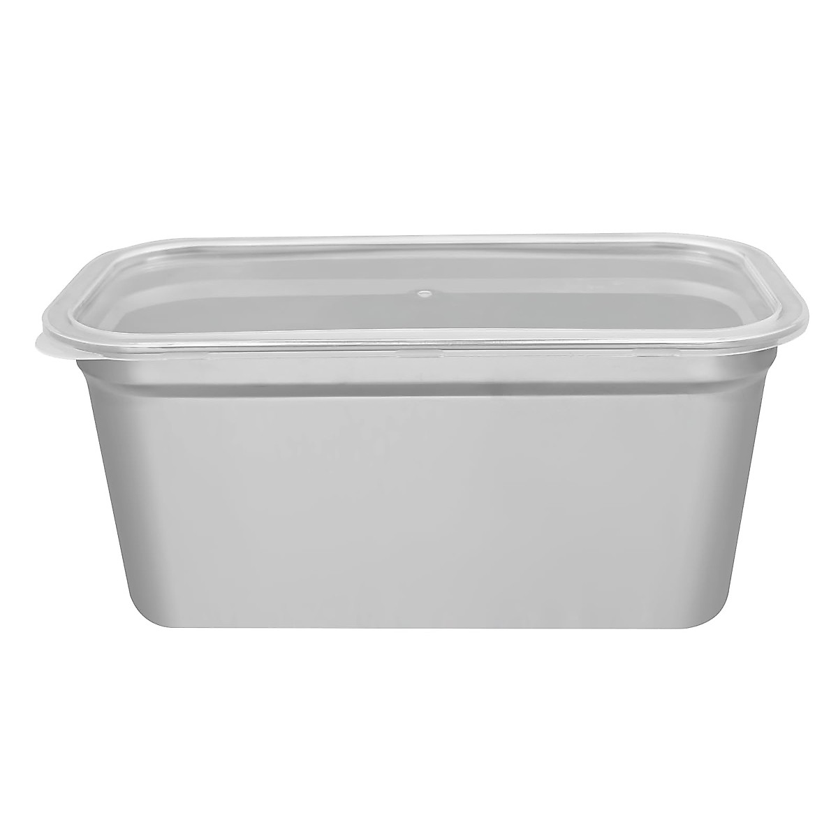 DYNAMI 8 Pcs Stainless Steel Food Storage Containers with Lids,1/3 Size 6 Inch Deep Hotel Pans Steam Table Pan,2L/0.5gal Large Restaurant Pans Food Prep Pan,for Catering Supplies,Oven& Freezer Safe