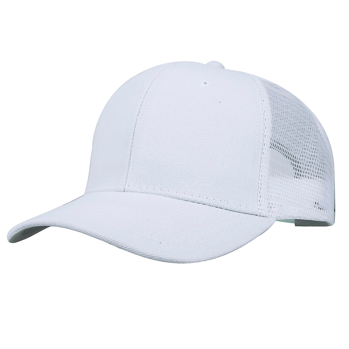 Gelante Mesh Trucker Baseball Cap Structured Front Panel Wholesale LOT 12 Pack TR001 White