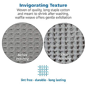 GILDEN TREE Waffle Towels Quick Dry Lint Free Thin Bath Sheets 40x80 Oversized Extra Large for Adults, Classic Style (Pewter)