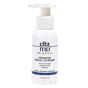 EltaMD Foaming Facial Cleanser, Exfoliating Face Cleanser, Helps Remove Oil and Dead Skin Cells, For All Skin Types, Oil Free, Paraben Free, Sensitivity Free, Sensitive Skin Face Wash, 2.7 oz Pump