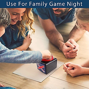 BEAN LIEVE Game Buzzers with Sound - 2 Pack Buzzer Button with Lights, Game Show Buzzers for Family, Quiz Game Buttons Perfect for Game Night & Trivia Club & Classroom (Black)