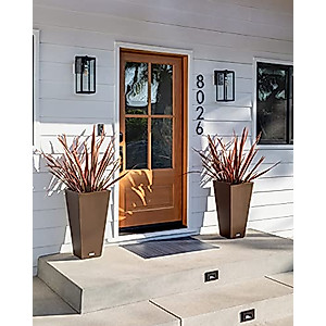 Veradek V-Resin Indoor/Outdoor Taper Planter (Espresso, 30 inch - 2 Pack)