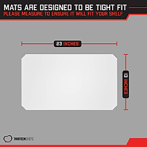 Thirteen Chefs Industrial Shelf Liners 36 x 14 Inch, 5 Pack Set for Wired Shelving Racks, Clear Polypropylene