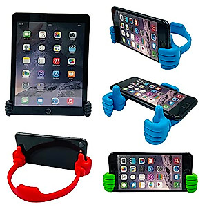 YuCool 4 Packs OK Cell Phone Stands, Adjustable Flexible Cellphone Stand,Mobile Smartphone Display Holder-4 Colors