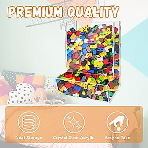 Wall Toy Dispenser, Toy Car Organizer, Hanging Organizer and Storage Bin for Children's Room, Toy Storage for Blocks, Cars, Snacks, Darts (One Compartment)