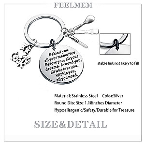 FEELMEM Future Chef Jewelry Behind You All Your Memories Keychain Cooking Lovers Gifts Cafeteria Worker Jewelry Culinary Student Gift Pastry Chef Graduation Gift (Chef-ky)