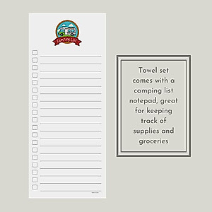 18TH STREET GIFTS Camping Kitchen Towels - Happy Camper Decor Gifts for RV Owners - Camper Decorations for Travel Trailers - RV Gifts - Camping Decorations for RV, Set of 3