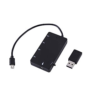 Redxiao Extension Adapter Charging Cable, 4X USB 2.0 Hub Working with OTG and Charging Function Compatibility for Android and Wins System for Tablet Smartphone