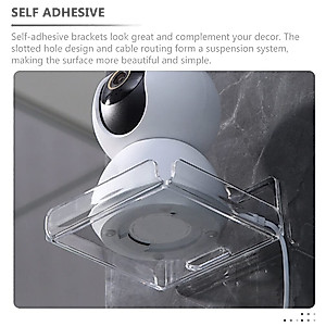 UKCOCO 2pcs Camera Bracket Corner Shelfs Indoor Plant Shelves Wall Shelves for Plants Monitor Camera Wall Shelf Camera Wall Mount Speaker Stand Acrylic Transparent Speaker Shelf