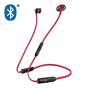 HyperX Cloud Buds – Bluetooth Wireless Headphones, Qualcomm aptX HD, 10 Hour Battery Life, 14mm Drivers, Comfortable Silicone Ear Tips, 3 Ear Tip Sizes Included, Mesh Travel Pouch