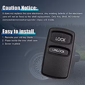uxcell New 2 Buttons Key Shell Keyless Entry Remote Case Replacement MR587983 for Mitsubishi Gallant Lancer Pajero Triton