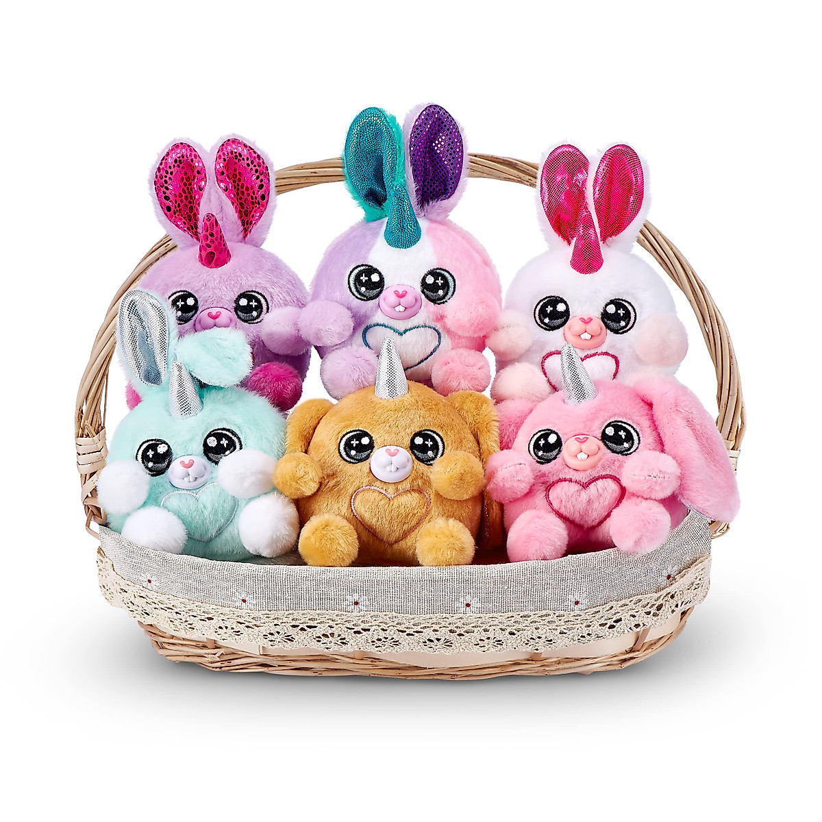 Rainbocorns Bunnycorn Surprise by ZURU (2 Pack) Collectible Plush Stuffed Animal, Surprise Eggs, Stickers, Ages 3+ for Girls & Children (Random)