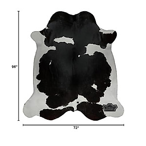 Appaloosa Cowhides Genuine Cowhide Rug - Natural Black and White Rugs for Living Room & Bedroom Aesthetic - Real Cow Hide Rug for Rustic Home Decor - Authentic 6'x8' Black & White Collection