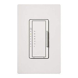 Lutron MA-T51-WH Switch, Tap, 120V, 600W, Timer 5-60 Mins