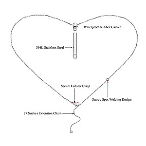 XIUDA Urn Necklace Pendant for Memorial Ashes with Stainless Steel Keepsake Ash Jewelry Cremation Necklace