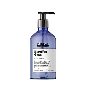 L'Oreal Professionnel Blondifier Clarifying Shampoo | Restores Color -Treated Hair | Enhances Shine & Fights Brass | For Blonde or Bleached Hair | For All Hair Types | 16.9 Fl. Oz.