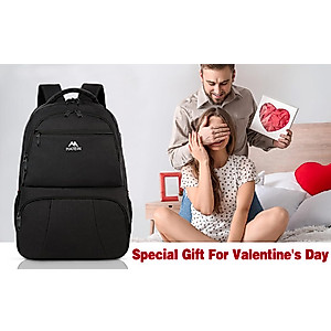 MATEIN Lunch Backpack for Men, 17 Inch Insulated Cooler Backpack Lunch Box Backpack with USB Charging Port, Water Resistant Computer School Bookbag College Laptop Backpack Gifts for Travel Picnic Work