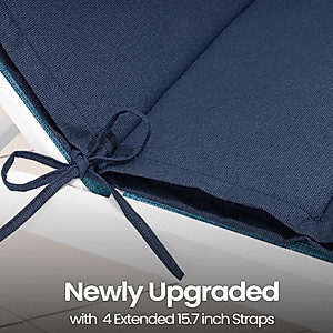 PATIOHIT Lounge Chair Cushions for Outdoor Furniture, Comfortable Chaise Lounge Cushions Set of 2 Patio Chair Cushions Outside UV-Resistant for Lawn, Pool (2, Navy, 72" x 21")