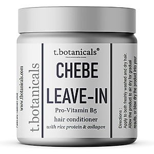 t.botanicals Chebe Leave In Conditioner Hair Growth with Provitamin B5, Thickening Strengthening Chebe Butter, Chebe Powder, Chebe Oil, Silk Amino Acids, Collagen (Citrus, 8 Ounce)