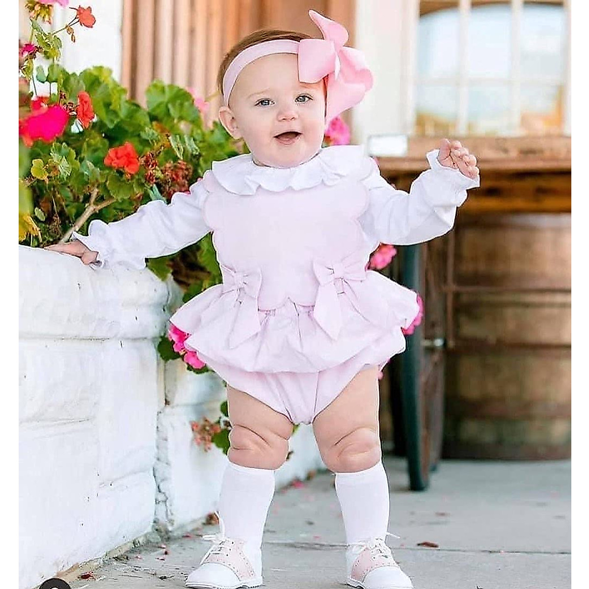 Jefferies Socks Unisex Baby Soft Nylon Knee High Socks 2 Pair Pack (Newborn - USA Shoe 0-1 - 1-3 Months, White)