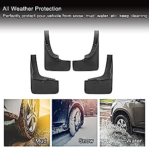 Tecoom Mud Flaps Splash Guards Compatible with Ford Ranger 2019 2020 2021 2022 2023, Heavy Duty Front and Rear Mud Flaps, Easy Installation ABS Molded 4PCS