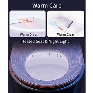 EPLO DP7 Smart Toilet with Bidet Built in,Auto Open/Close,Heated Seat,Automatic Flush Bidet Toilet,Night Light,Elongated Japanese Toilets for Bathroom