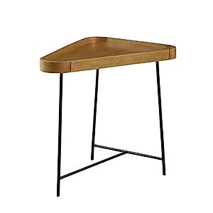 Convenience Concepts Lunar Triangle End Table, Driftwood/Black