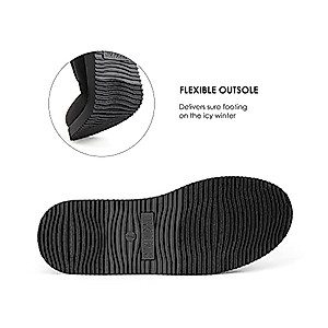 DREAM PAIRS Womens DSB212 Winter Snow Boots Mid-Calf Fashion Furry Warm Tall Boot Black Size 10