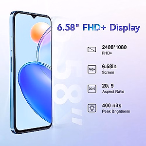 CUBOT P80 Unlocked Cell Phone,16GB RAM+256GB ROM,MT8788 Octa-core Android 13 Mobile Phone,6.58" FHD+ Display,5200mAh 2-Day Battery,48MP+24MP Camera,4G Dual Sim Smartphone with Headphone,NFC (Black)