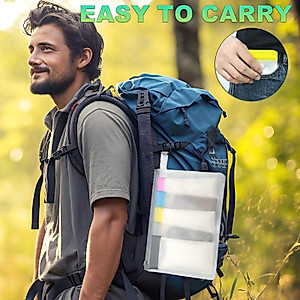 Tinrbip Protein Powder Container To Go, 25Pcs Protein Powder Travel Containers Set Include 21Pcs Single Dose Bags and 4Pcs Large Zip Up Bags, 2Pcs Funnels, 4Pcs Spoons and Sheet Labels, Spring Buckle