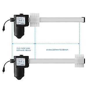 Frassie Power Recliner Lift Chair Motor Limoss 450312 Actuator Model MD140-02-L1-157-307 Replacement