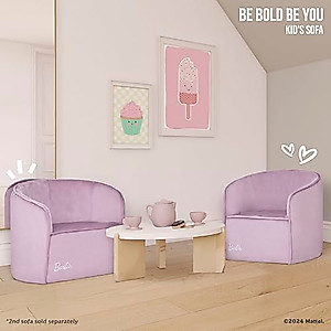 Evolur Barbie Be Bold Be You Kid's Sofa in Purple