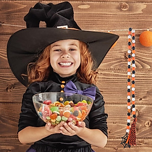 IMIKEYA Halloween Wooden Beads Garland: Farmhouse Wood Bead Garland for Tiered Tray Farmhouse Beads Hanging Wood Bead Garland with Tassels Rustic Beads for Coffee Table Halloween Party Decor