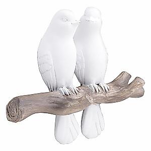 QUMENEY Creative Coat Hooks Wall Mounted Hook Rack, Birds Hooks Coat Hanger Rack, Vintage Wall Hanging Hooks Entryway Hanger for Keys, Towels, Coats, Hats (White 2 Bird)
