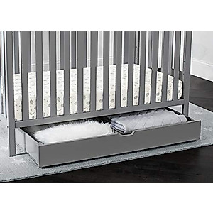 Delta Children Under Crib Roll-Out Storage - Greenguard Gold Certified, Grey