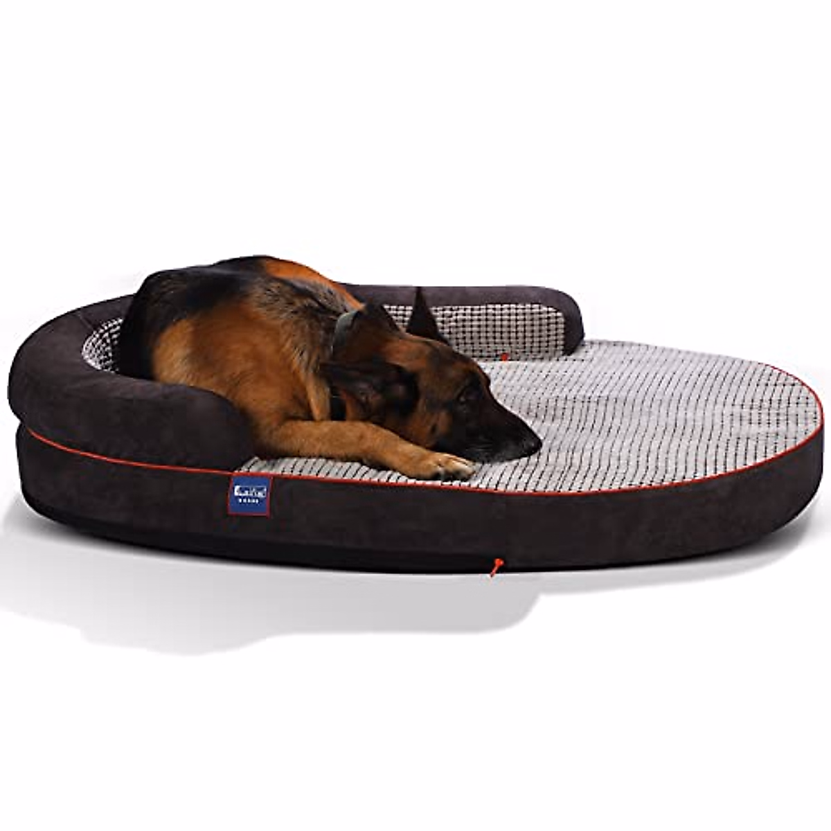 Laifug Memory Foam Oval Dog Bed (54x36x9Inch, Brown), Orthopedic Dog Bed for X-Large Dogs with Durable Waterproof Liner & Removable Washable Cover & Nonskid Bottom