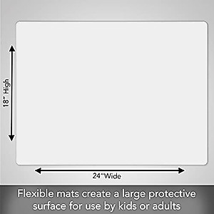 Cut N' Funnel Large Craft Mat for Crafts with the Kids 24" by 18", Made in the USA of BPA Free Smooth Flexible Plastic, Protects Surfaces, Easy Clean Up