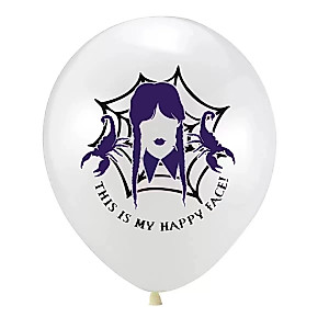 Generic 24 PCS Wednesday Balloon Birthday Party Decoration, Addams Family Birthday Party Decorations,Birthday Theme Party Decoration