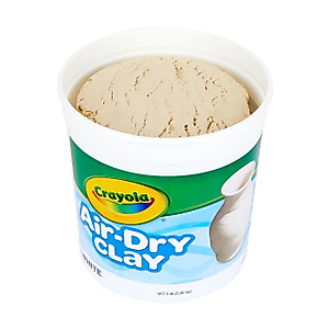 Crayola Air Dry Clay Bucket, No Bake Clay for Kids, Modeling Clay Alternative, 5 lb Resealable Bucket, White
