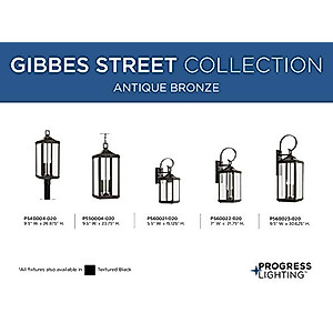 Gibbes Street Collection 3-Light Clear Beveled Glass New Traditional Outdoor Large Wall Lantern Light Antique Bronze