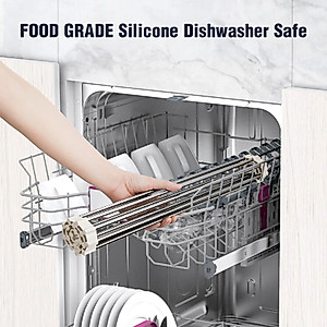 Tomorotec 17.7" x 15.5" Roll Up Dish Drying Rack Over Sink Drying Rack Sink Cover Kitchen Sink Accessories Gadget Multipurpose Organizer Foldable Stainless Steel Drainer