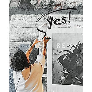 Graffiti Markers - 3 Pack Black Paint Marker Pens, Permanent Oil Based Paint Markers with Fine, Medium, Jumbo Replace Tips, Great on Plastic, Stone, Glass, and Metal