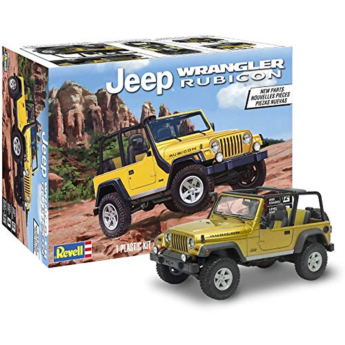 REVELL USA, LLC Plastic Model KIT, Jeep Wrangler Rubicon, Yellow