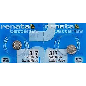 Renata 317 Watch Battery, Twin Pack